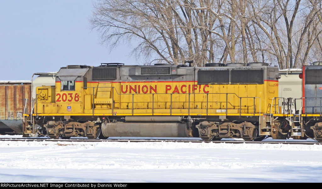 UP 2038, UP's Winona,Mn Yard.